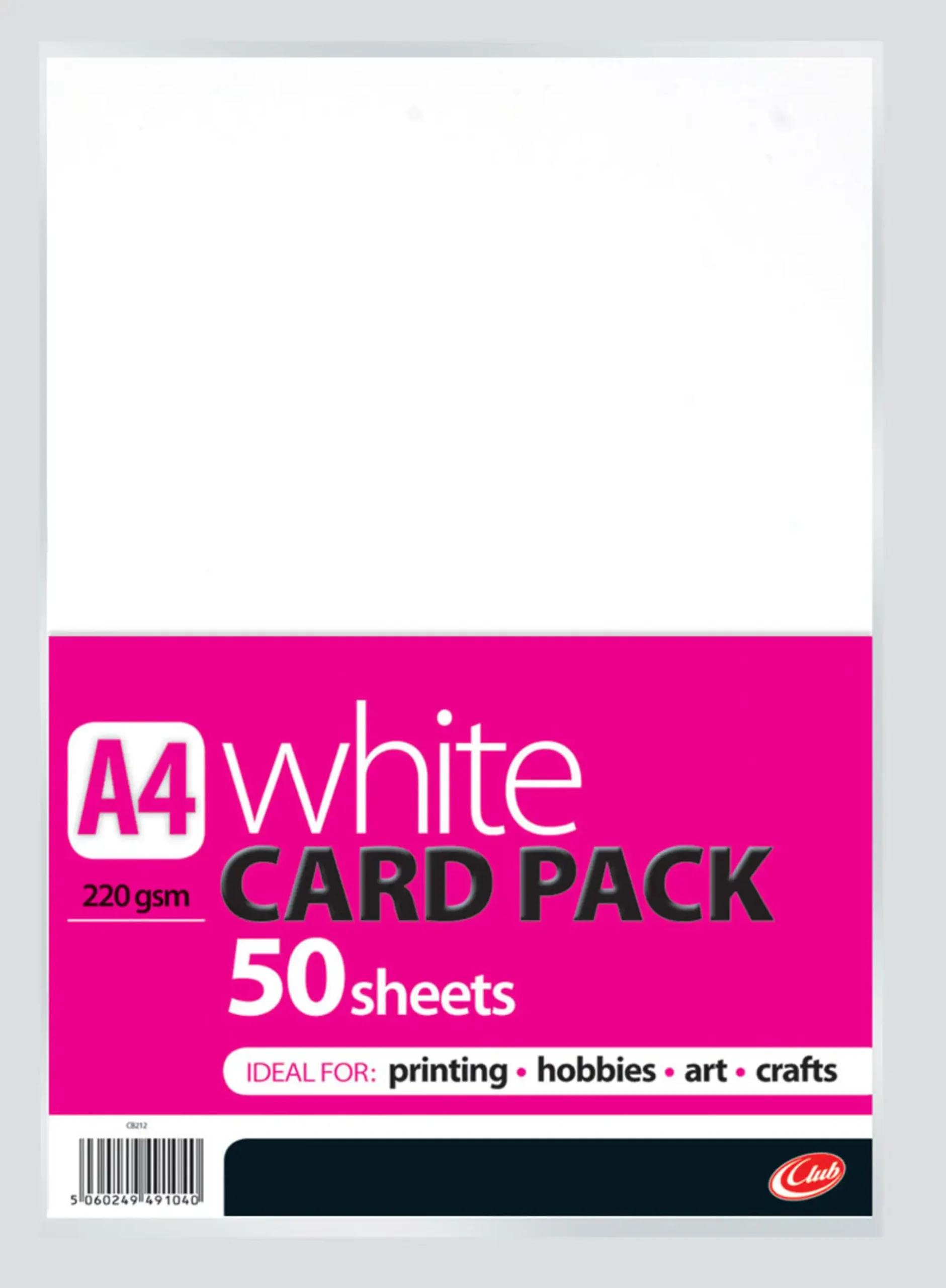 White Card Pack A4 50 Sheets – Gregory’s Of Leeds Ltd