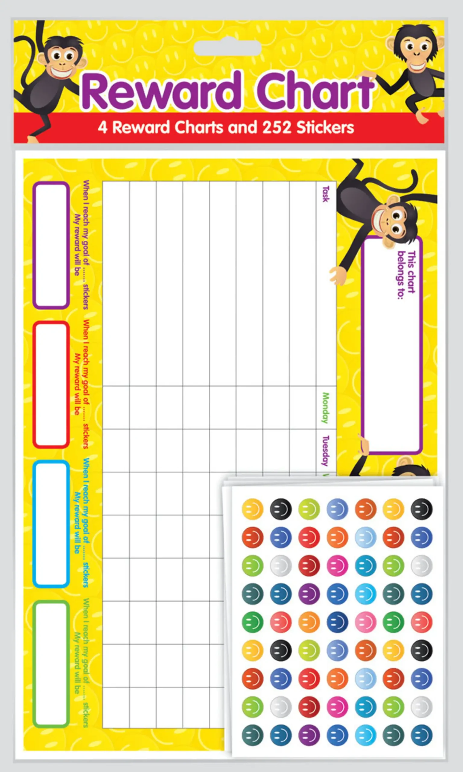 Reward Chart 4 Charts & 252 Stickers – Gregory’s Of Leeds Ltd